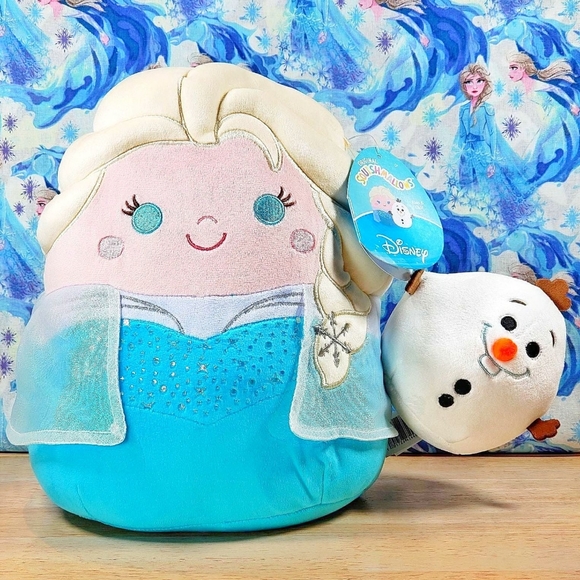 Squishmallows | Toys | Squishmallow Elsa And Olaf Disney Princess Set ...